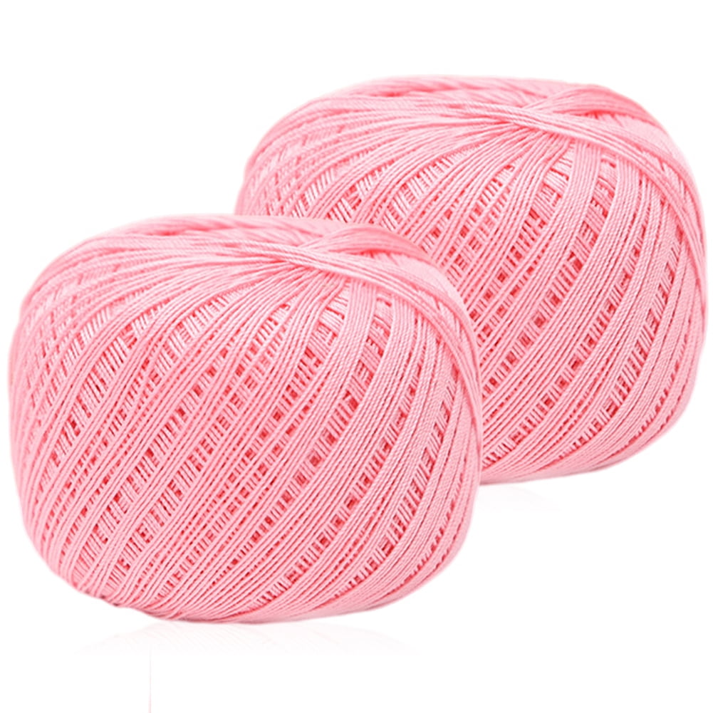 2 Rolls Cotton Yarn Silky Pearl Lacework Thread Spiral Long Staple ...