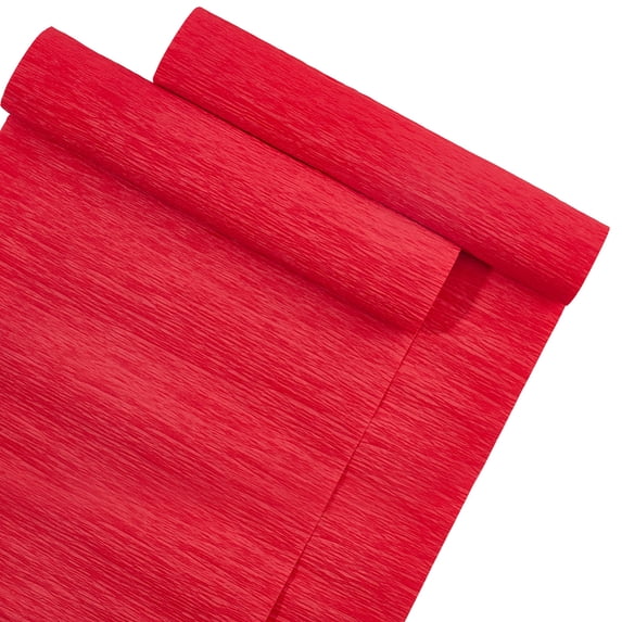 2 Rolls Crepe Paper 164Ft x 9.8In Red DIY Flower Making Craft Party ...