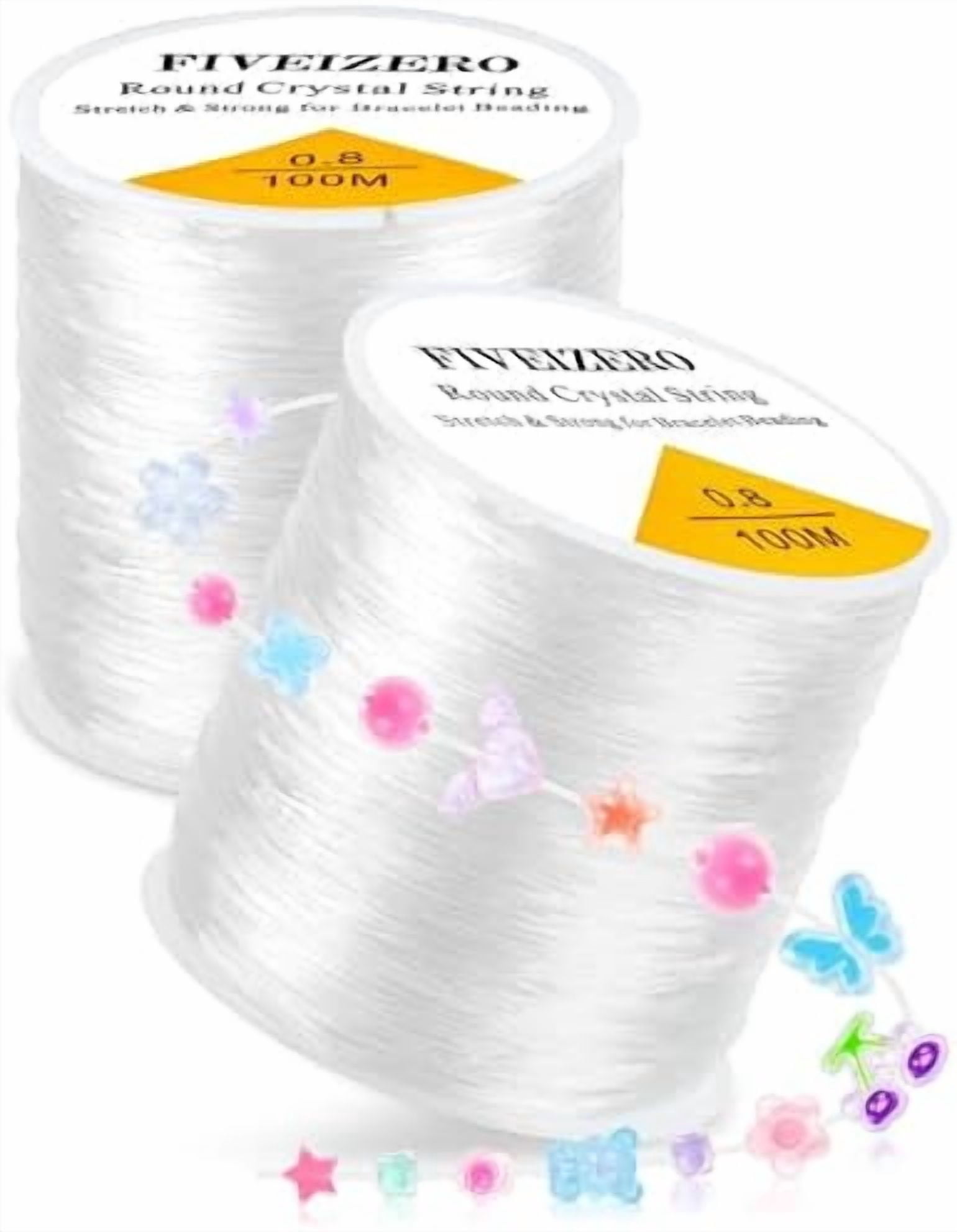 2 Rolls Elastic Bracelets String Cord, 0.4/0.5/0.6/0.7/0.8/1mm Round ...
