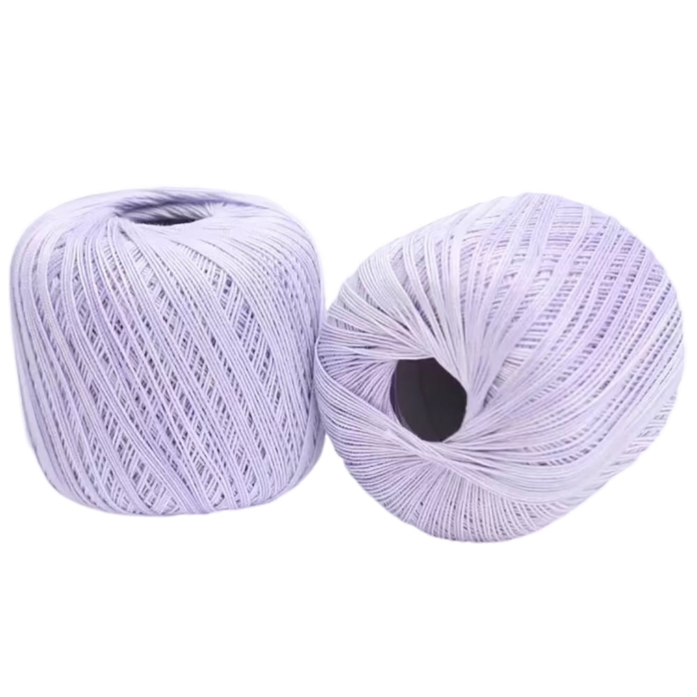 2 Rolls Fine Cotton Yarn Segmental Dyed Silk Thread for Crochet and ...