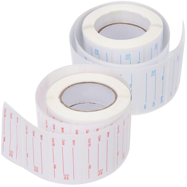 2 Rolls Food Labels Stickers Kitchen Food Containers Labels Food Date ...