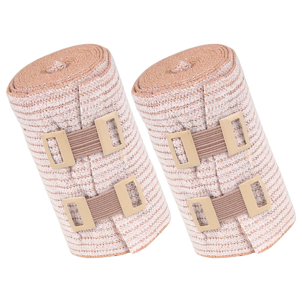 2 Rolls Foot Wraps for Pain Leg Compression Striped Elastic Bandage Non ...