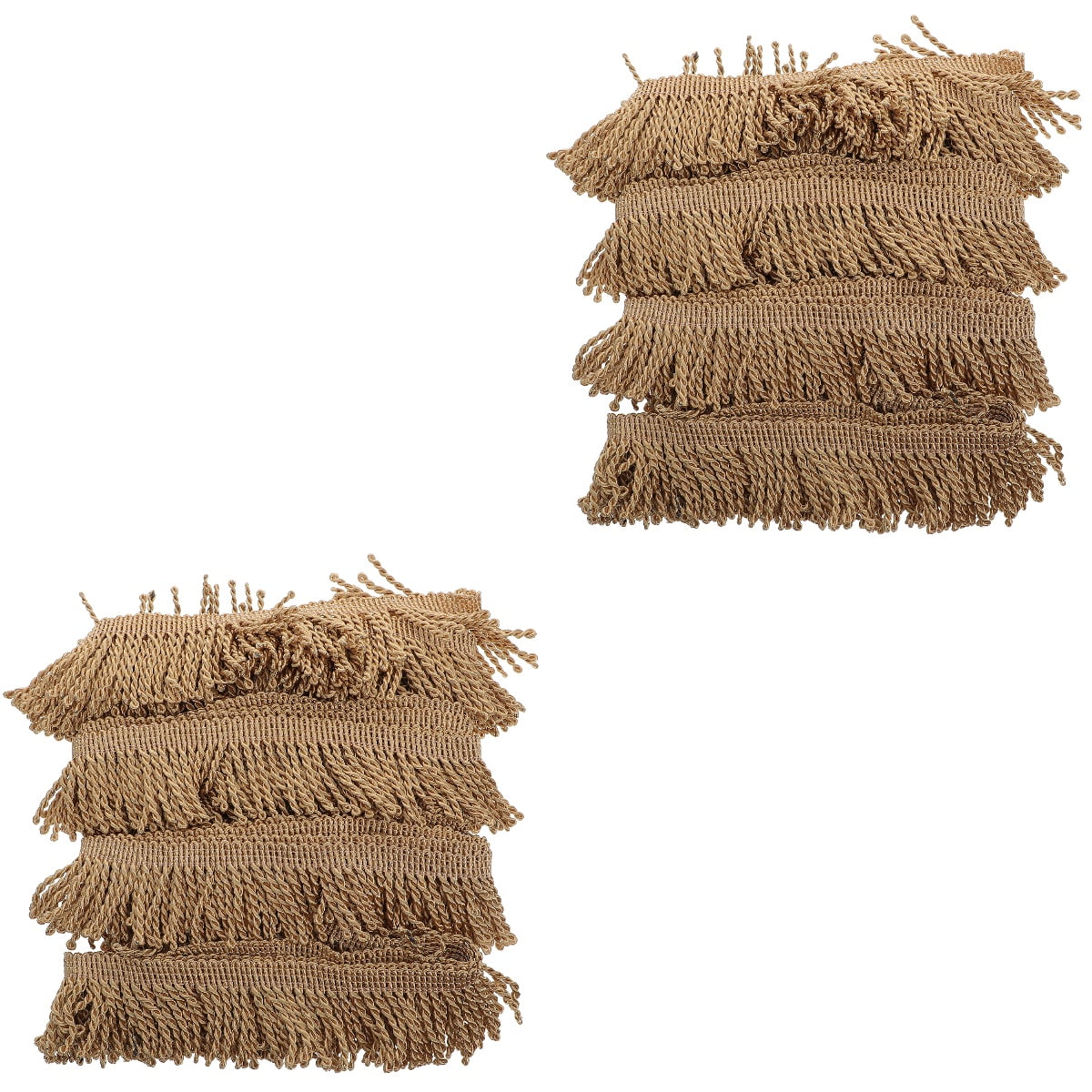 MERRYHAPY 2 Rolls Golden Fringed Polyester Trim for Sewing Curtains ...