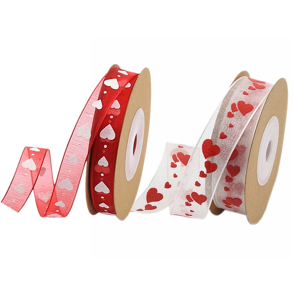 2 Rolls Garland Love Print Ribbon Printing Ribbons Holiday - Walmart.com