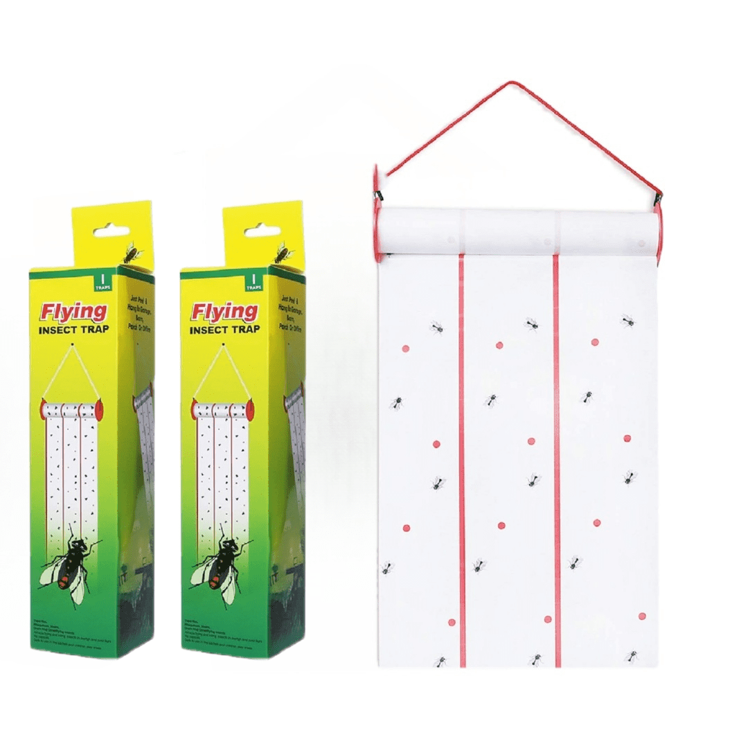 2 Rolls Giant Sticky Fly Traps, 9.84in x 16.8ft Hanging Fly Strips for ...
