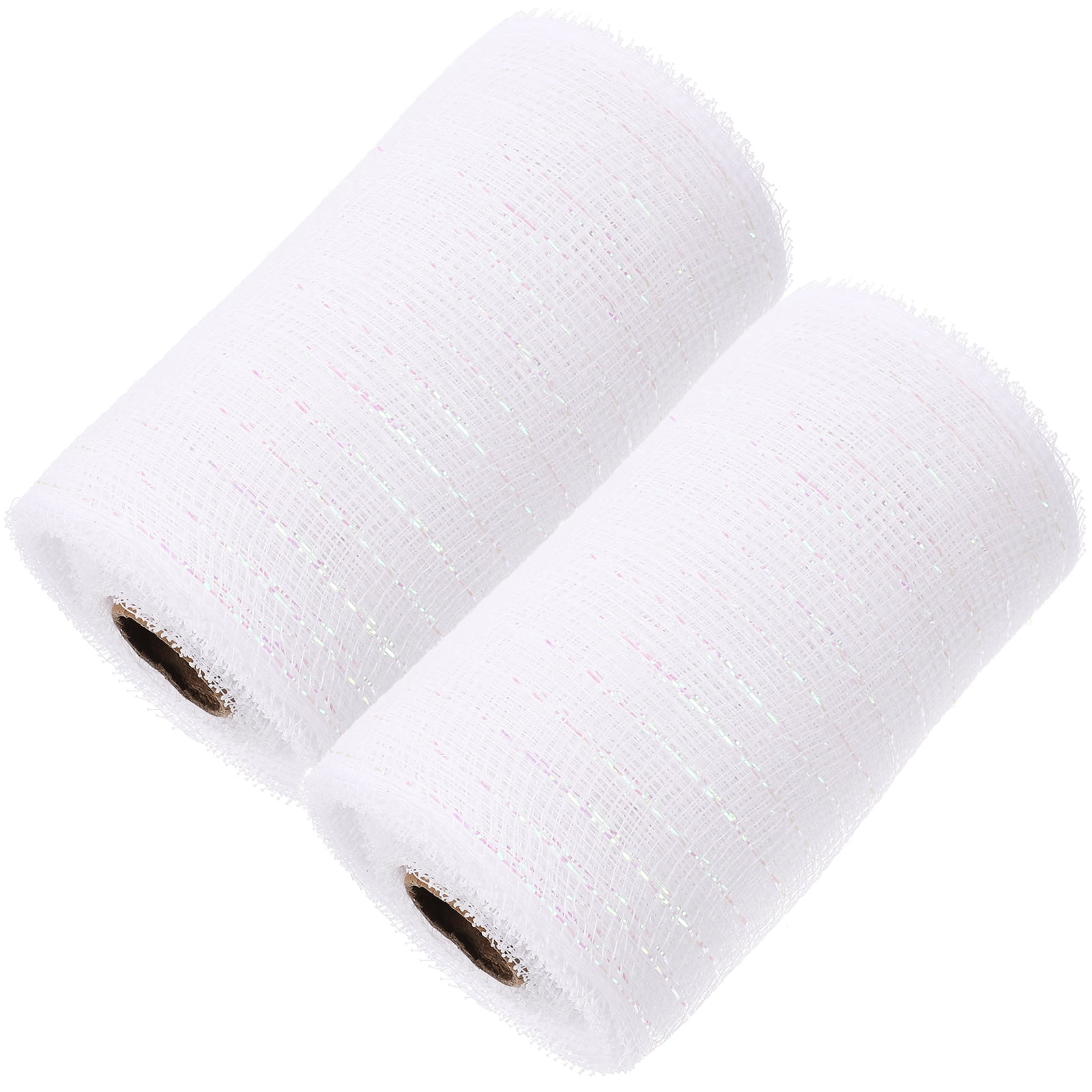 2 Rolls Gift Decorative Mesh Wrapping Holiday Gift Mesh Decor DIY Mesh ...