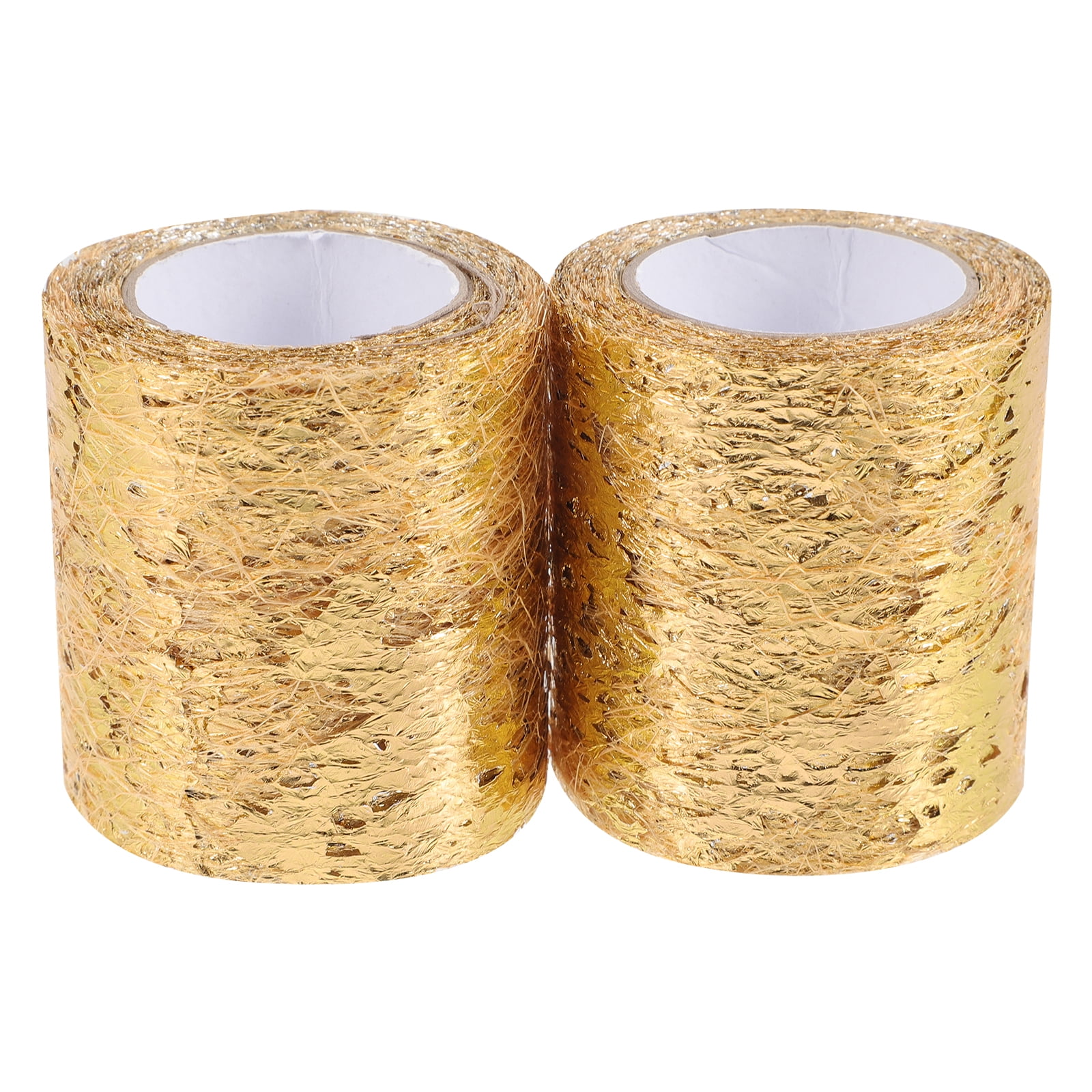 2 Rolls Gold Mesh Tulle Ribbon Gauze Tulle Roll for DIY Crafts Gift ...