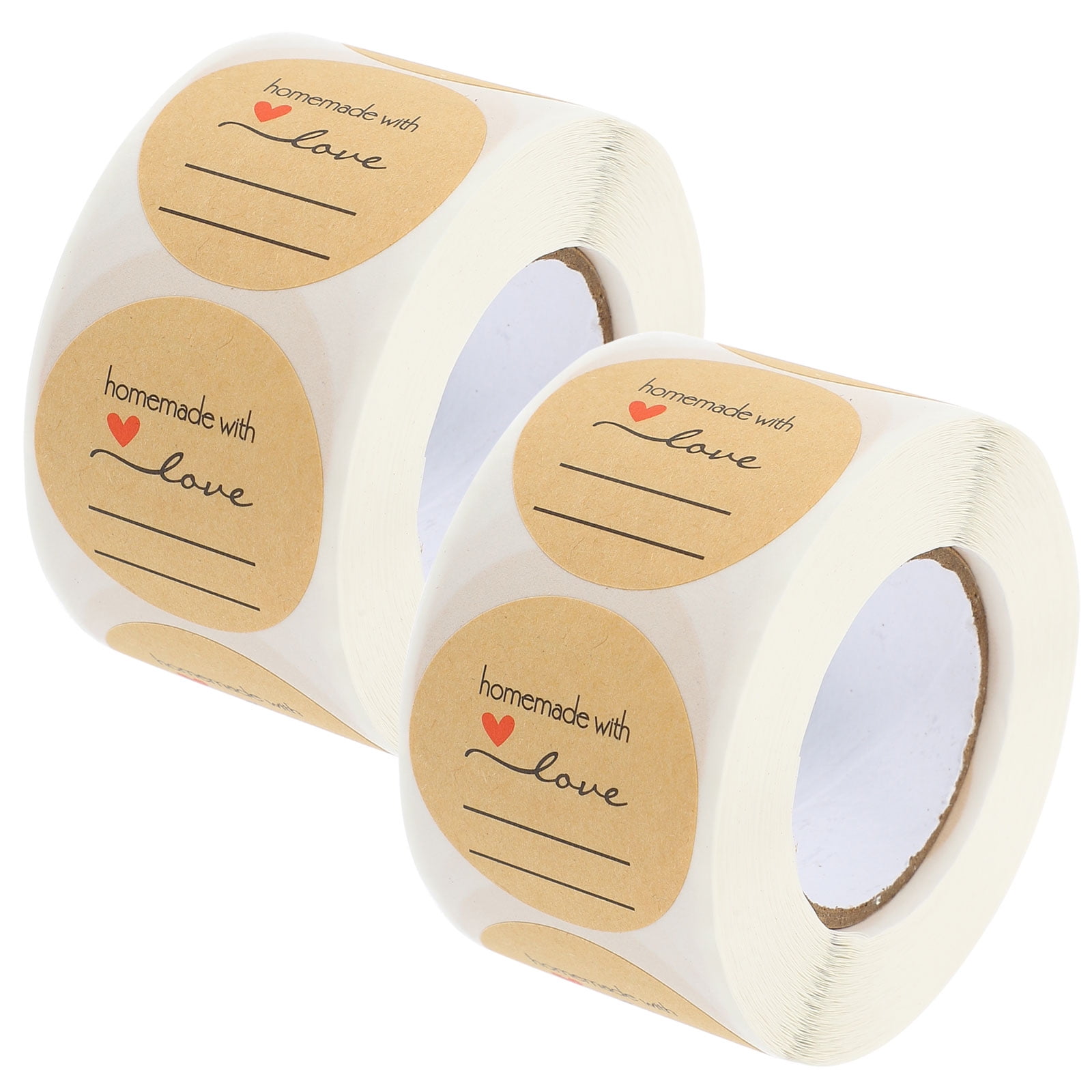2 Rolls Handmade Stickers Round Adhesive Labels Round Sealing Stickers ...