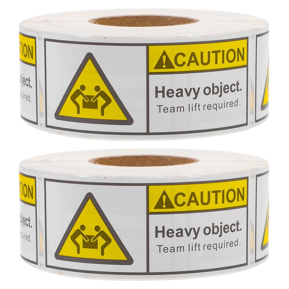 2 Rolls Heavy Object Sticker Shipping Warning Label Heavy Stickers ...