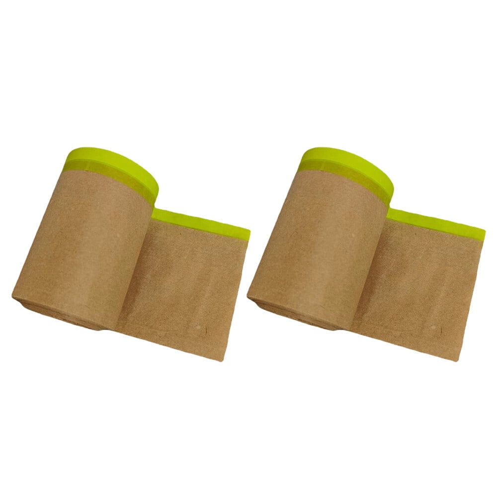 2 Rolls Kraft Masking Film Paint Paper Tape Car Japanese - Walmart.com