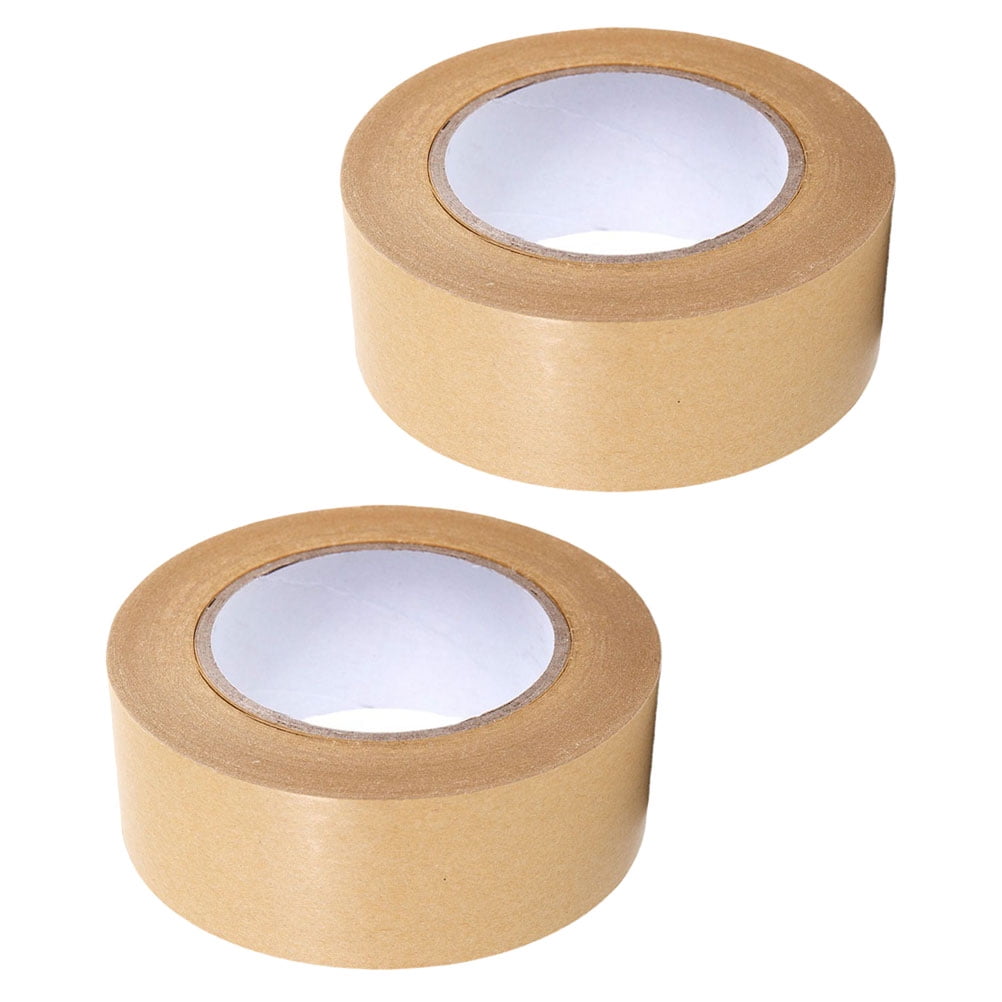 2 Rolls Kraft Paper Tape Packaging Transparent Multi-function Carton ...