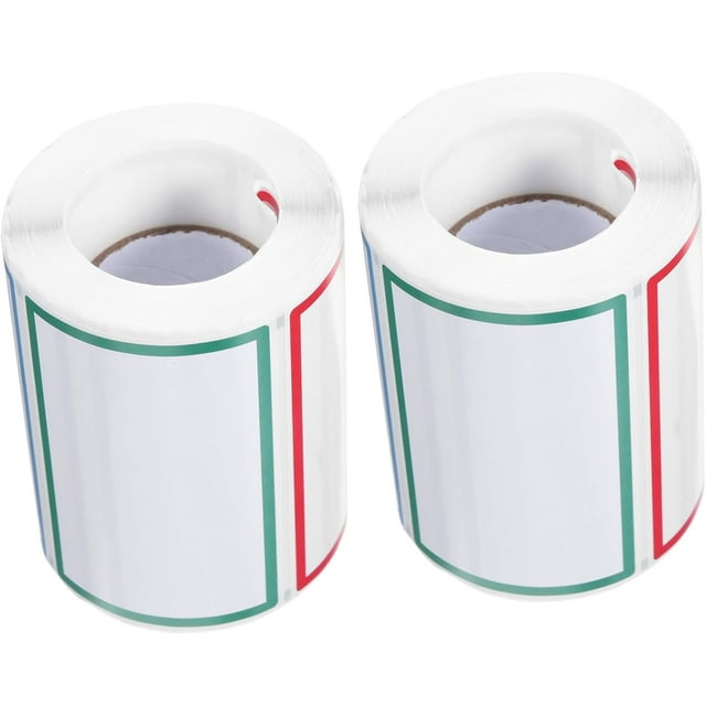 2 Rolls Label Sticker Name Sticker Adhesive Labels Small Sticker Labels ...