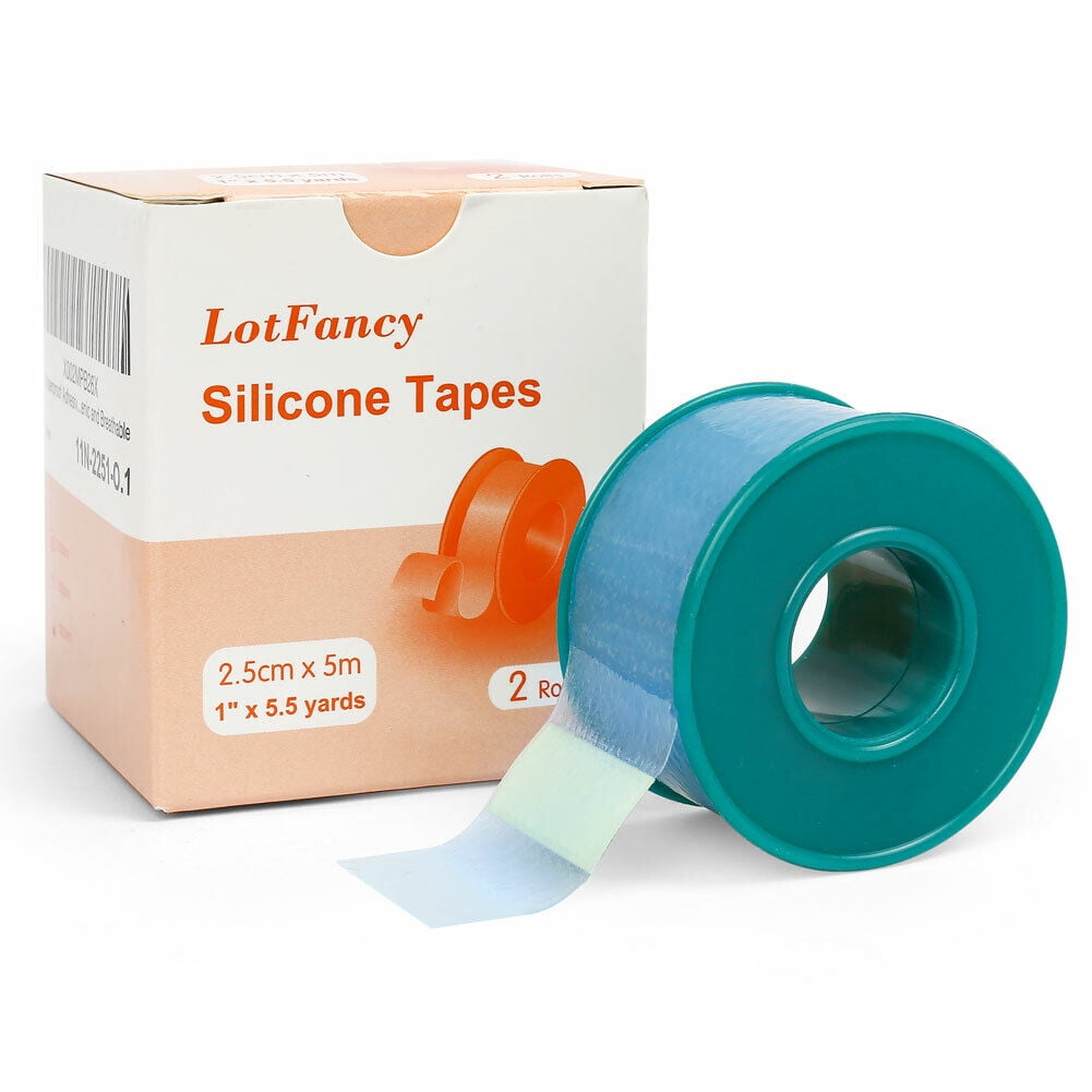 2 Rolls Medical Silicone Tape Waterproof Adhesive Surgical Skin Tapes ...