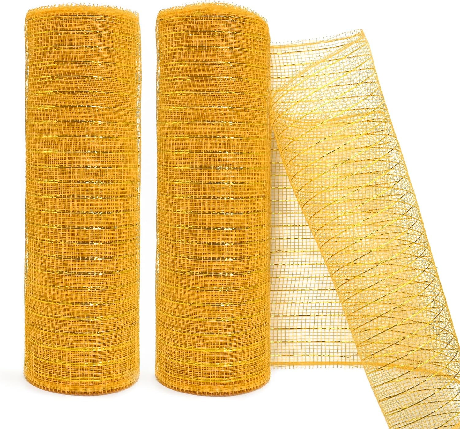 2 Rolls Metallic Mesh Ribbon 10 Inch X 10 Yards(30 Feet) Copper Foil ...