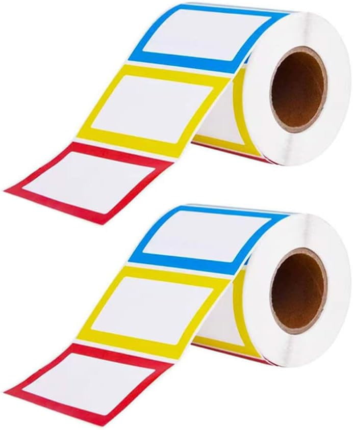 Sticker Labels 2 Rolls Name Label Stickers Self Adhesive File Folders ...