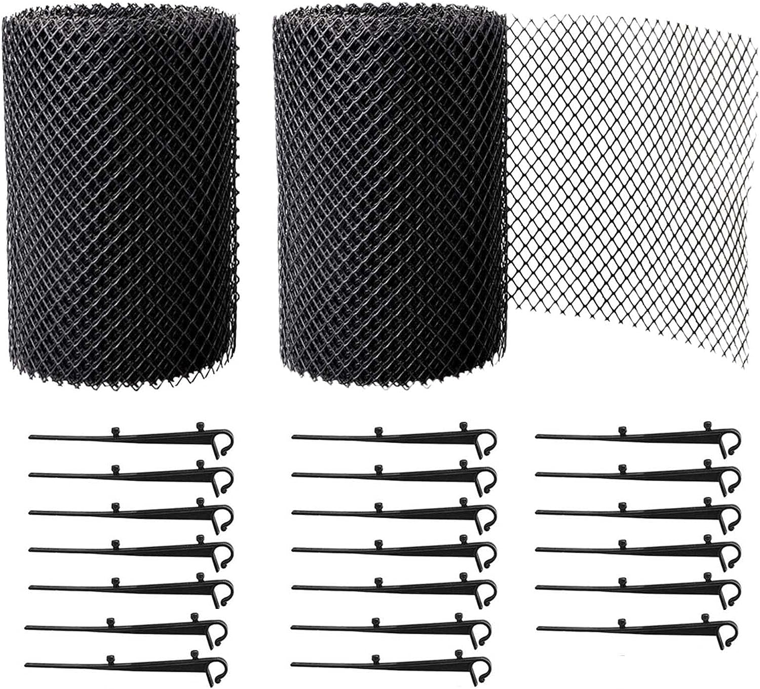 2 Rolls Of Durable Pp Drainage Ditch Protection Grille, Roof Protection ...