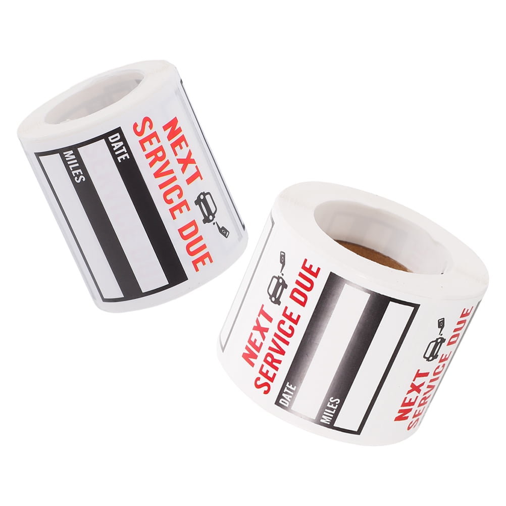 2 Rolls Oil Change Reminder Stickers Waterproof And Removable Oil ...
