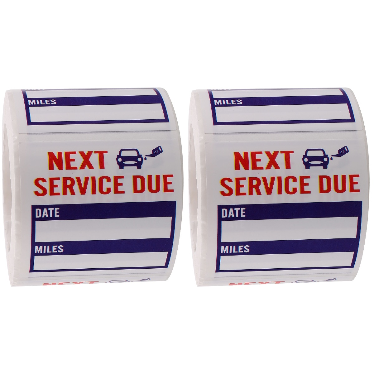 2 Rolls Oil Change Service Label Changing Sticker Resistant Stickers ...
