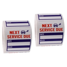 Oil Change Reminder Stickers For Windshield