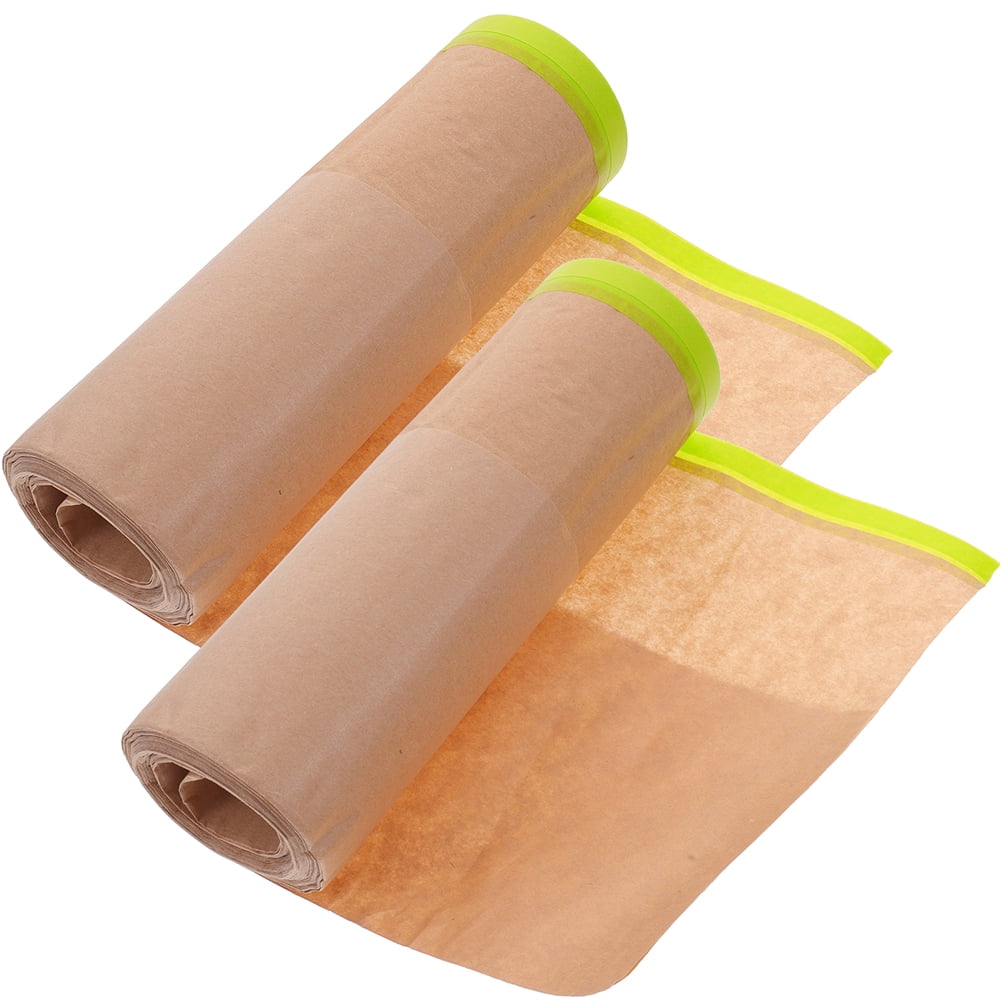 2 Rolls Paint Masking Paper Kraft Paper Masking Paper for Painting ...