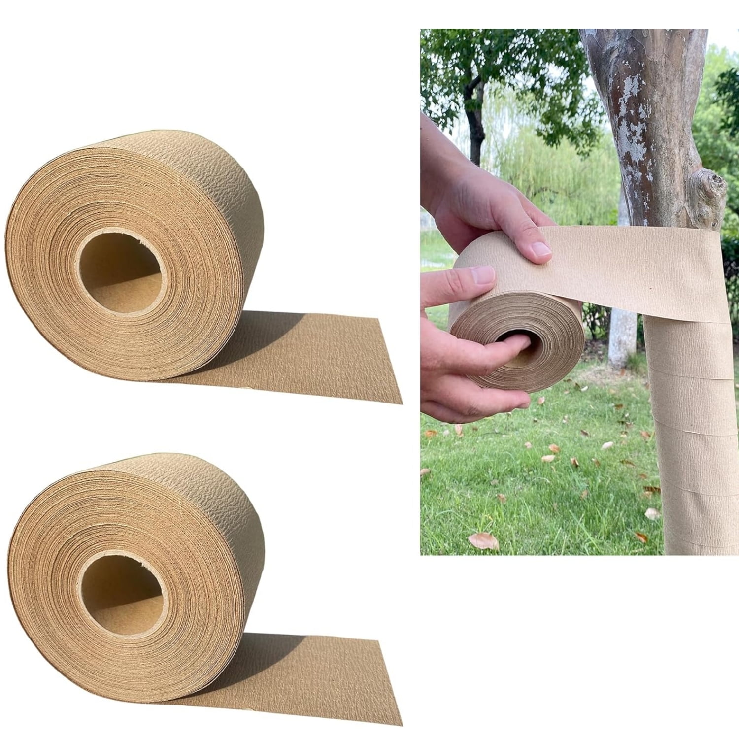2 Rolls Paper Tree Wrap 2.8 in Tree Trunk Protectors Wraps Tree ...