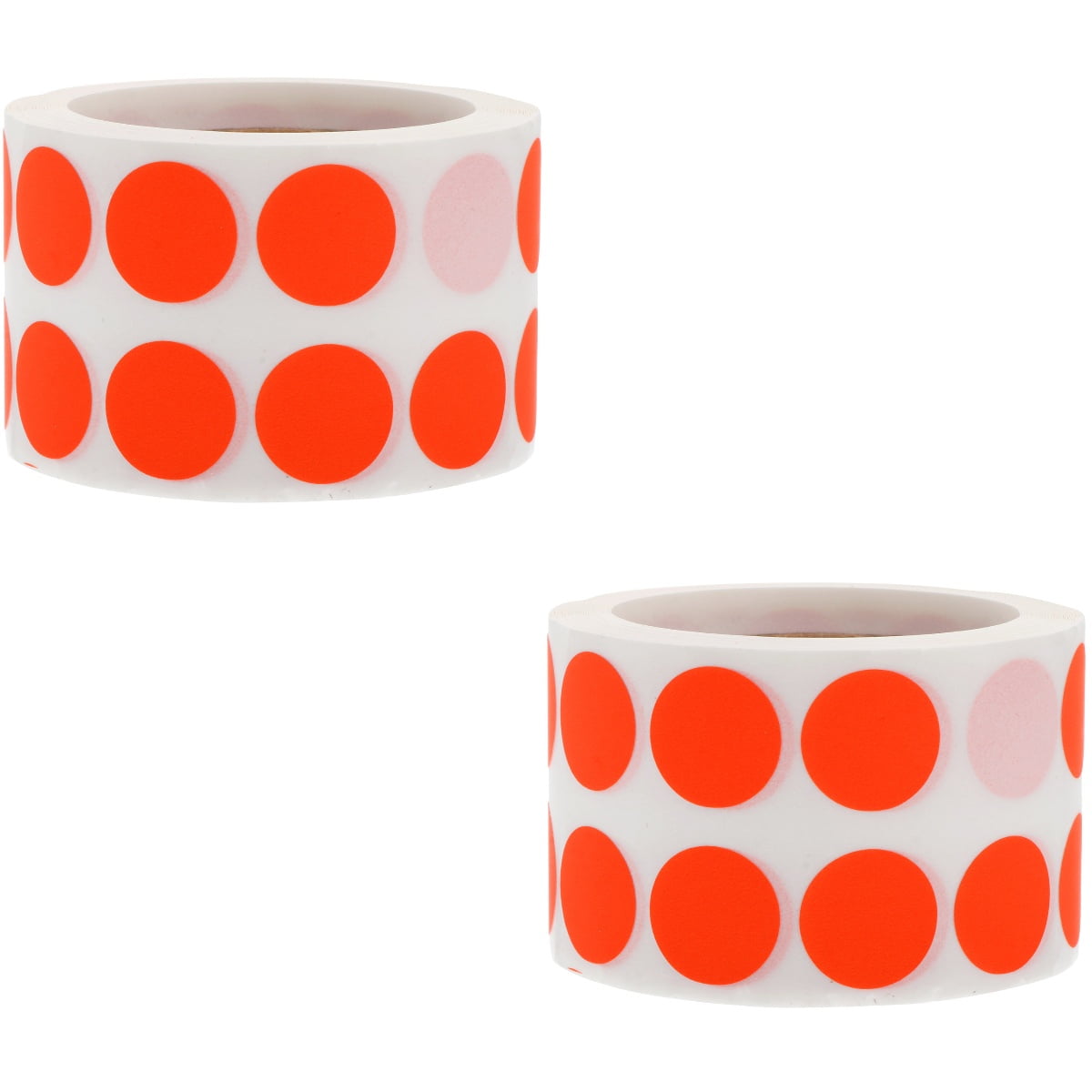 2 Rolls Paste Labels Round Scrapbook Stickers Journal Colored Dot ...