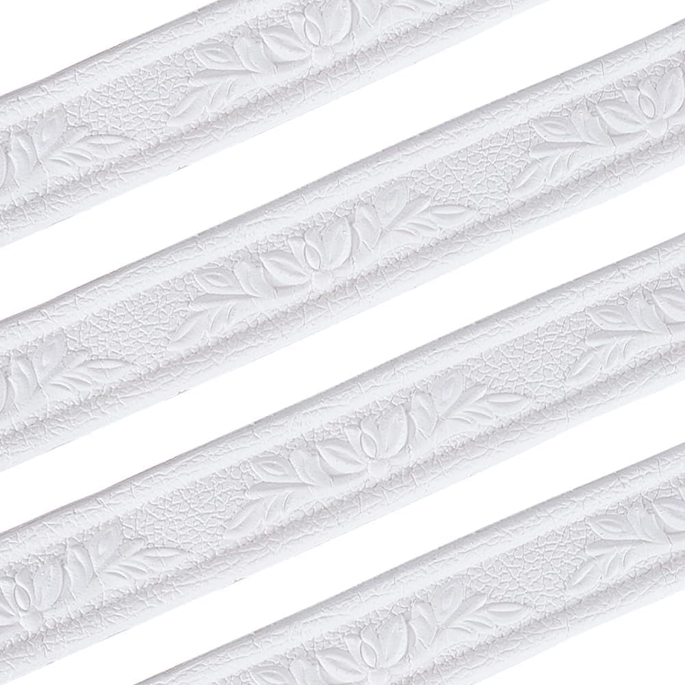 2 Rolls Peel and Stick 3D Wall Edging Foam Baseboard Self Adhesive ...