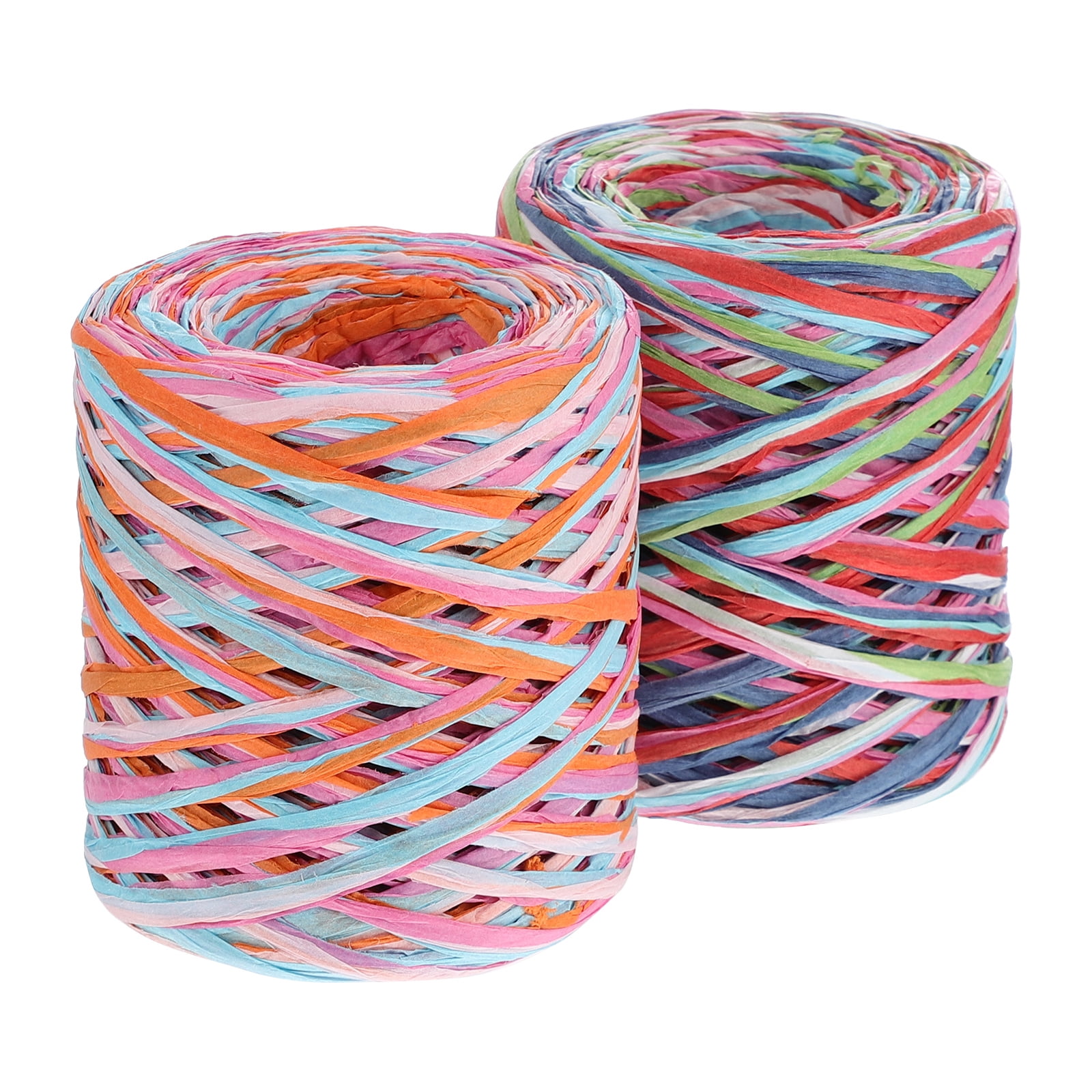 2 Rolls Raffia Paper Ribbon Exquisite DIY Packing Rope Gift Wrapping ...