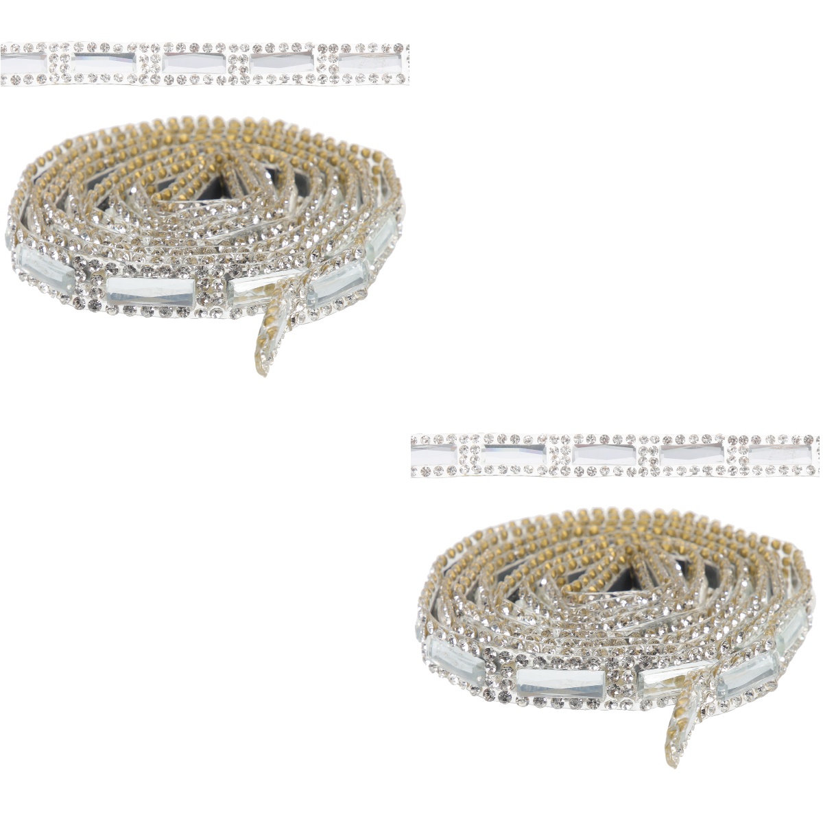 2 Rolls Replaceable Craft Trim Rhinestone Ribbon Aesthetic Stickers ...
