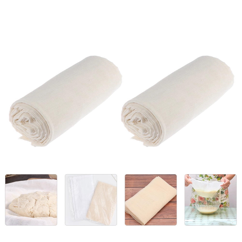 2 Rolls Reusable Gauze Filter Cloth Reliable Cheese Making Straining ...