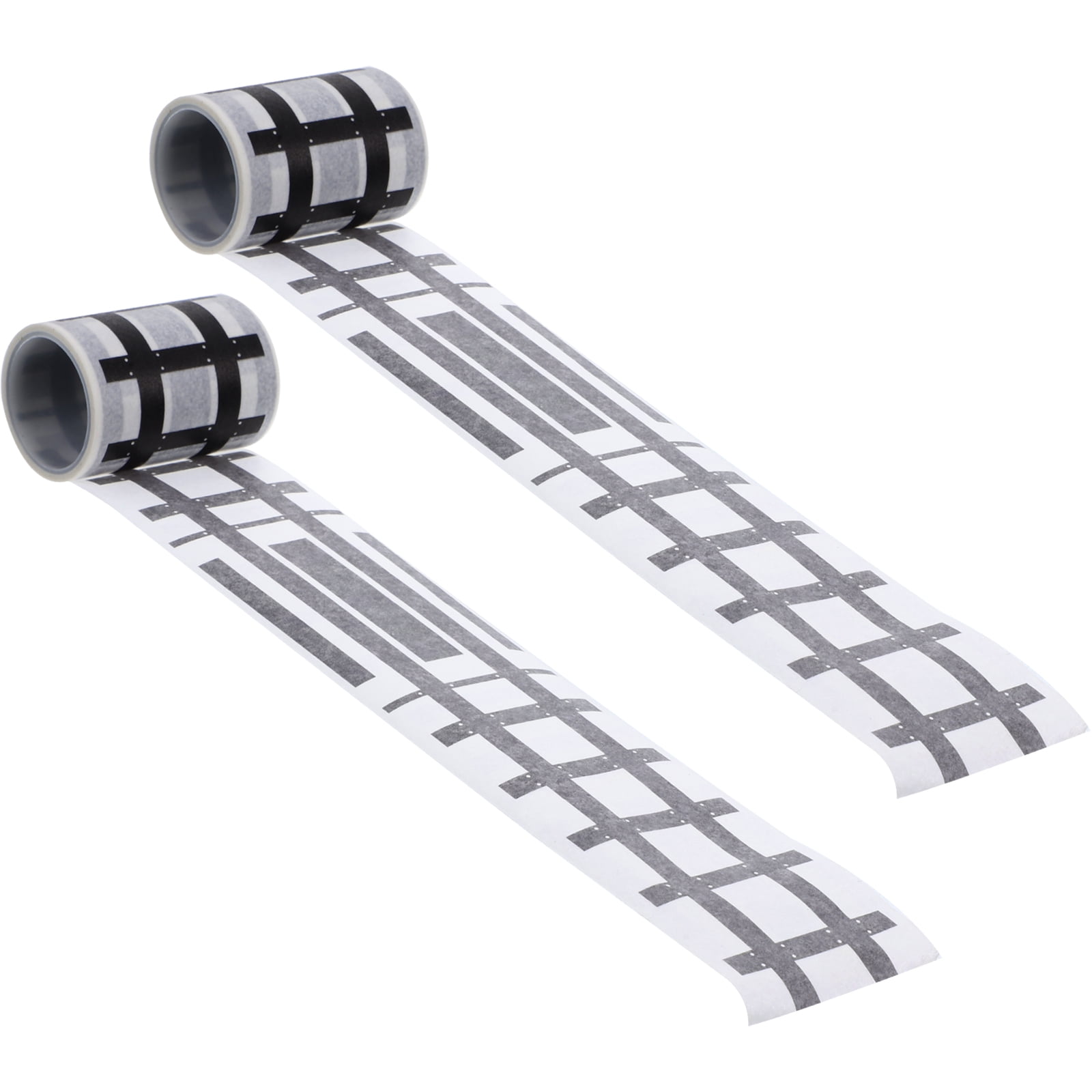 2 Rolls Road Sticker Adhesive DIY Railway Road Sticker Traffic Train ...