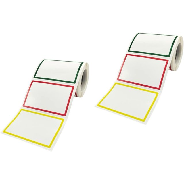 2 Rolls Roll Name Sticker Colored Tabs for Babies Sticker Labels ...