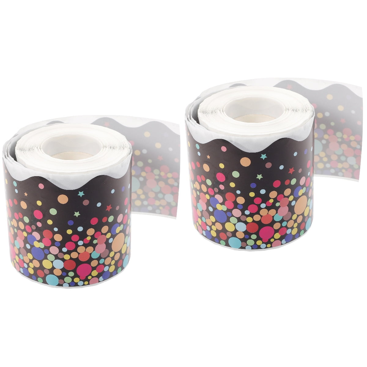 2 Rolls Ruffle Wavy Edge Sticker Bulletin Board Border - Walmart.com