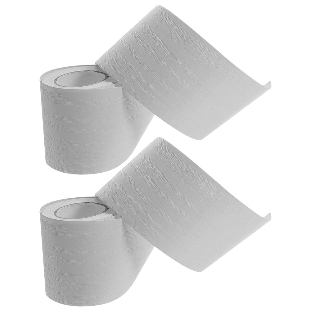 2 Rolls Self-adhesive Baseboard Bathroom Decorations Flexible Skirting ...