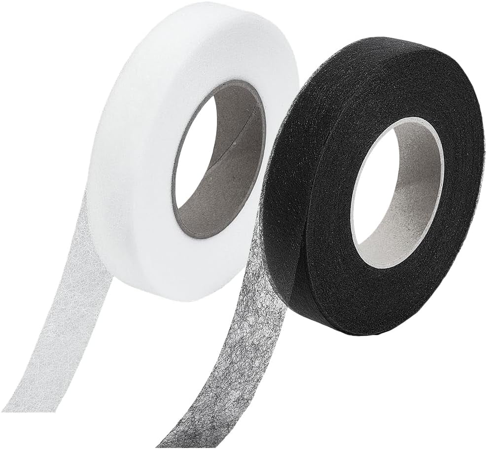 2 Rolls Stitch Witchery Hemming Tape 140 Yards Iron on Hemming Tape White Black Fusible Tape ...