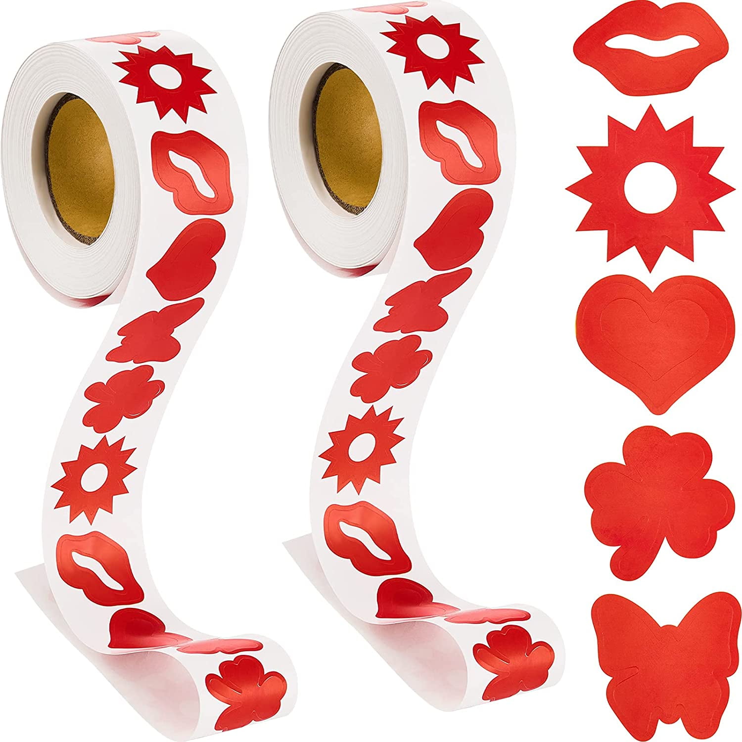 2 Rolls of Tanning Stickers, 1.5 Inch Sunbathing Stickers with 5 ...