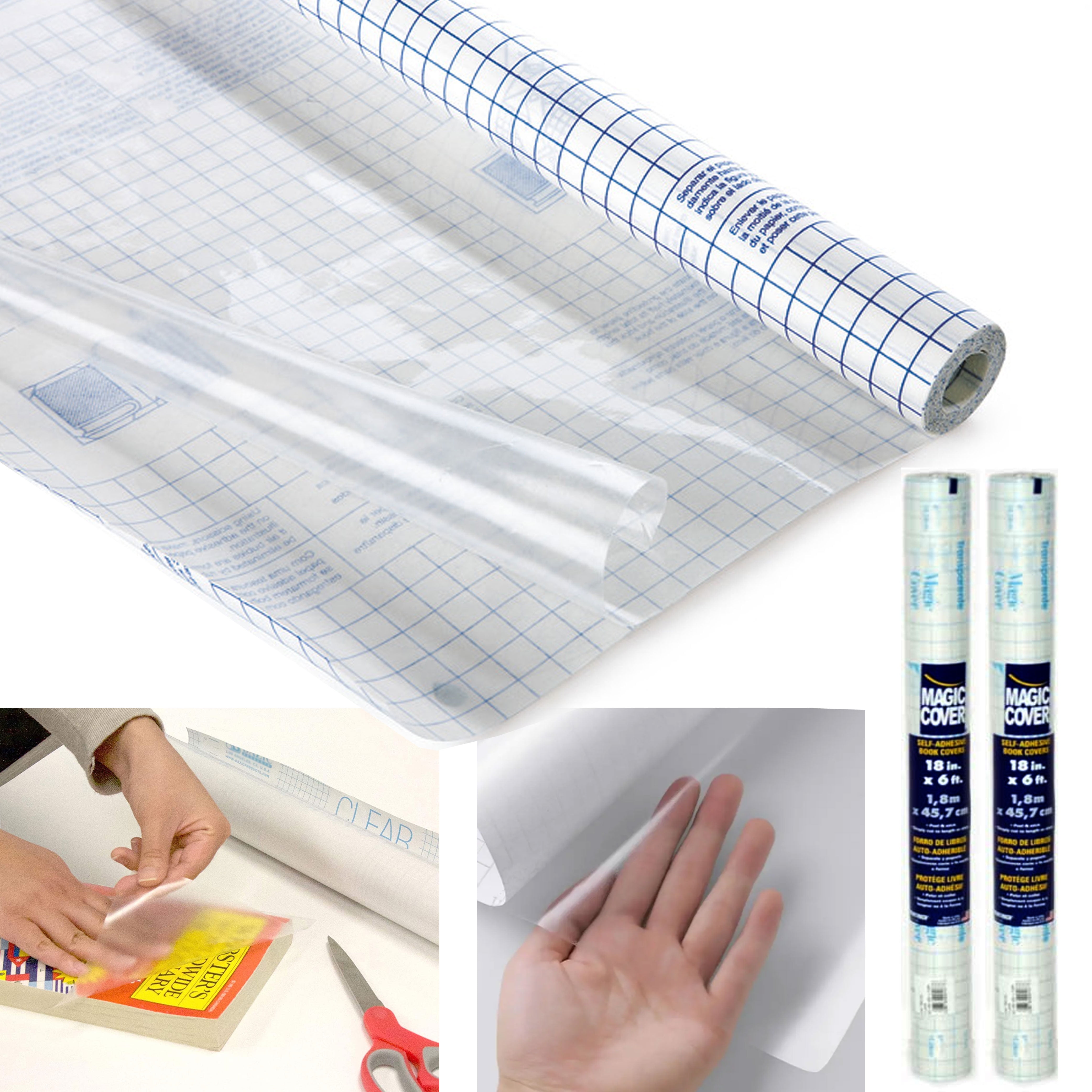 26CB Transparent Laminating Sticky Film, Self-Adhesive, 2 Rolls of 18 ...