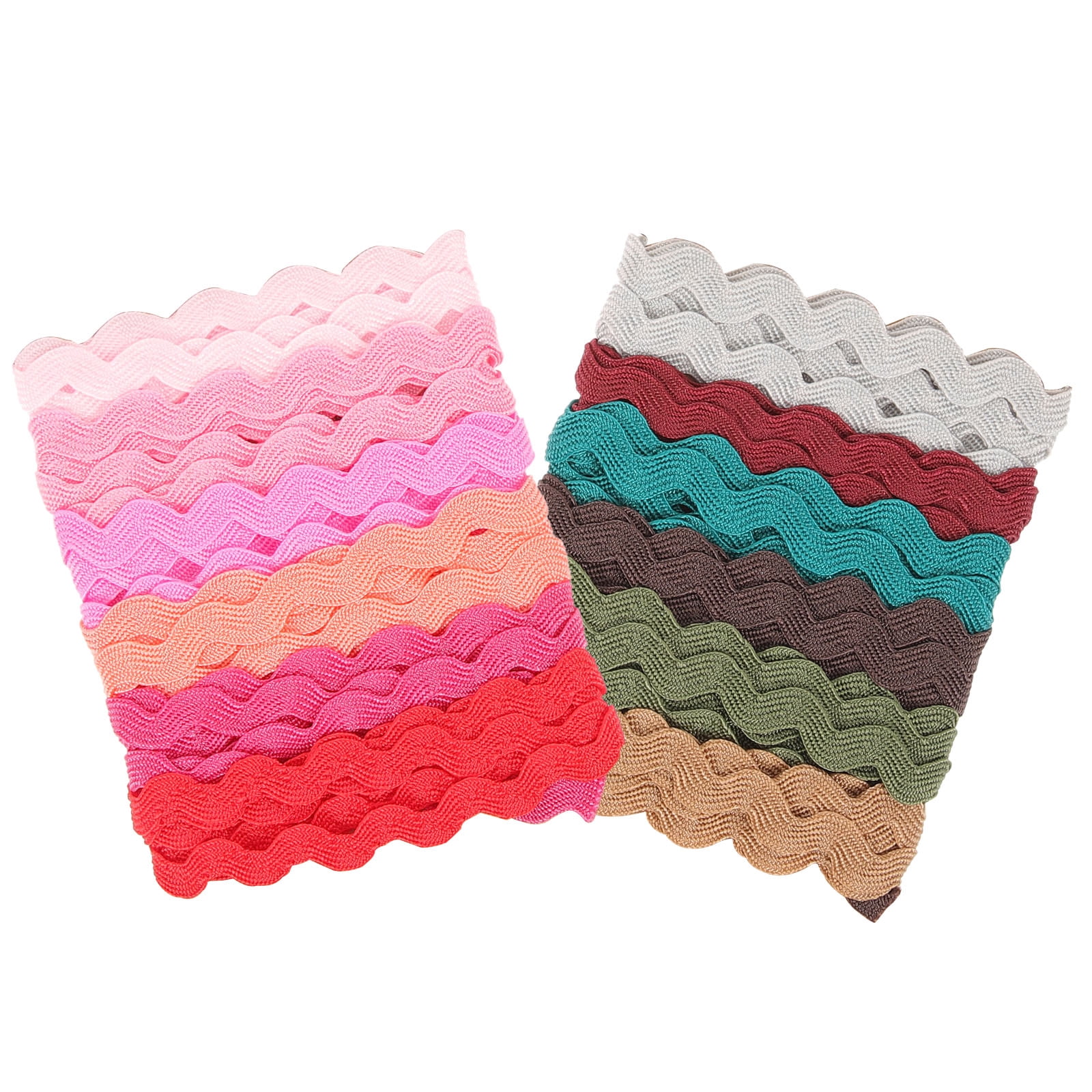 2 Rolls Wavy Bending Fringe Trim Wrapping Trim Fabric Ribbon for DIY ...