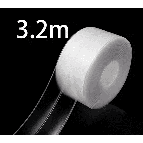 2 Rolls White Caulk Tape Waterproof Self Adhesive, Toilet Caulking ...