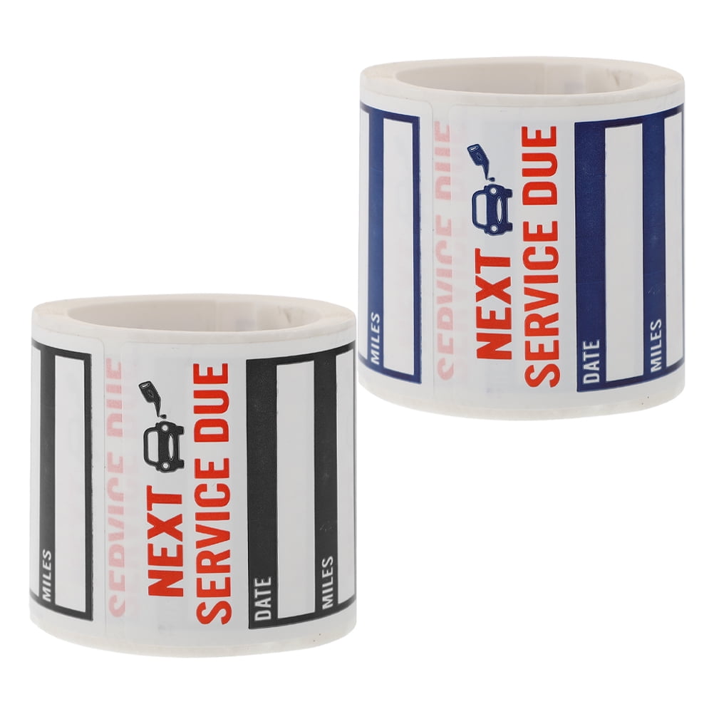 2 Rolls Windshield Label Sticker Car Maintenance Labels - Walmart.com