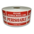 2 Rolls of 1000 Labels Each 2x3 PERISHABLE Handle with Care Shipping ...