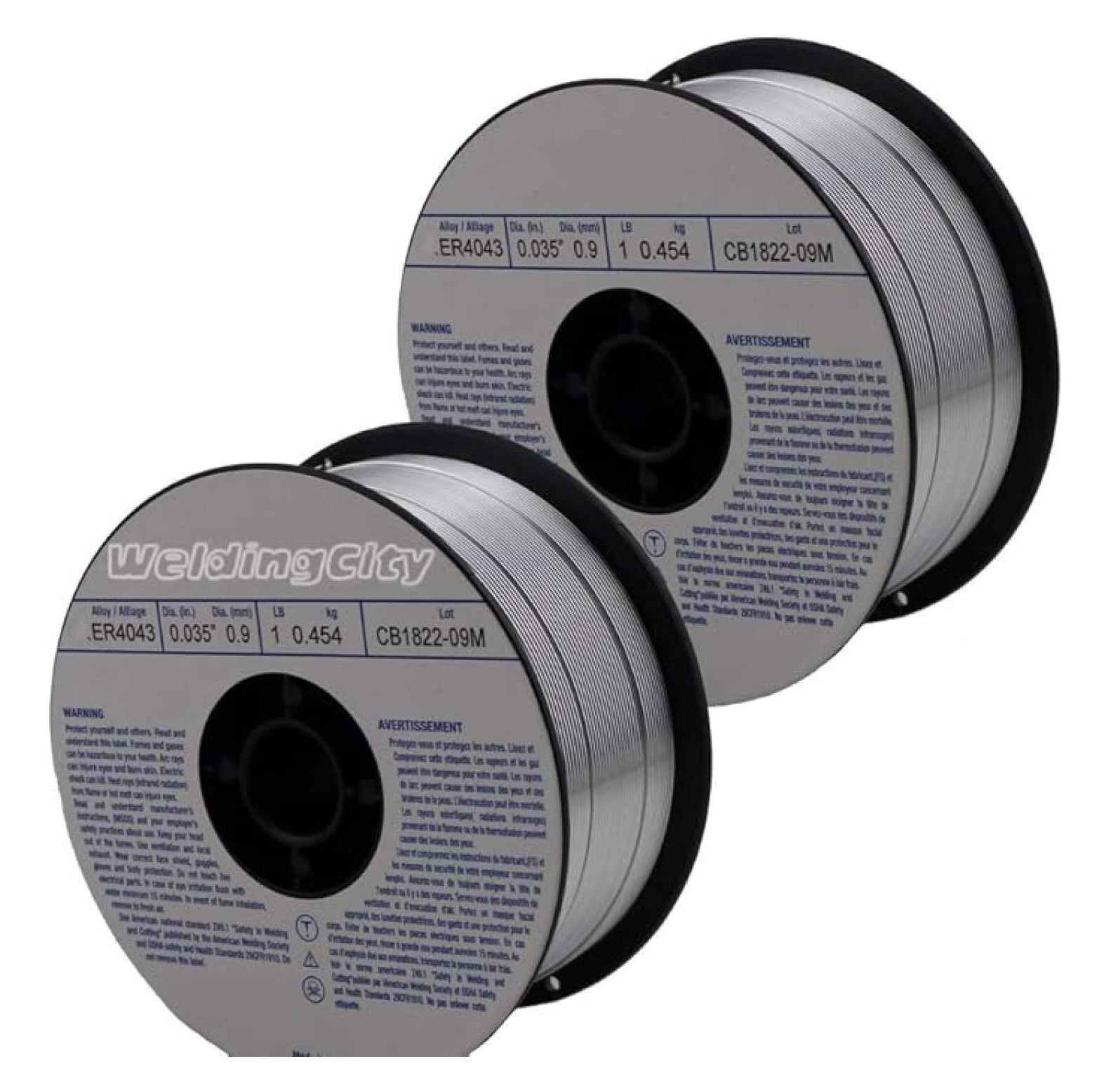 2 Rolls of Aluminum MIG Welding Wire ER4043 1-Lb Spool 0.030" (0.8mm ...