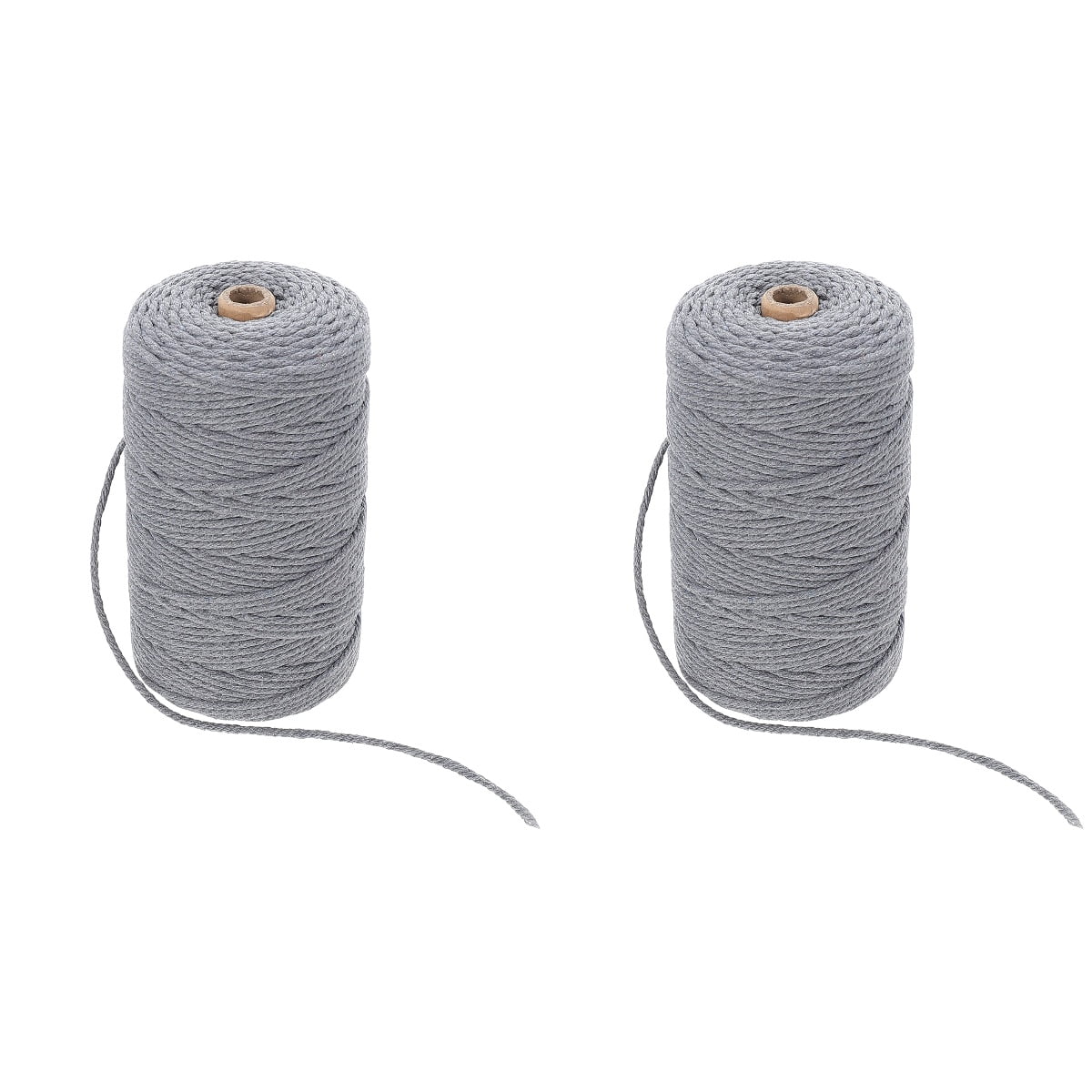 2 Rolls of Colorful Cotton Rope Hand-weaving Cotton Thread Hanging ...