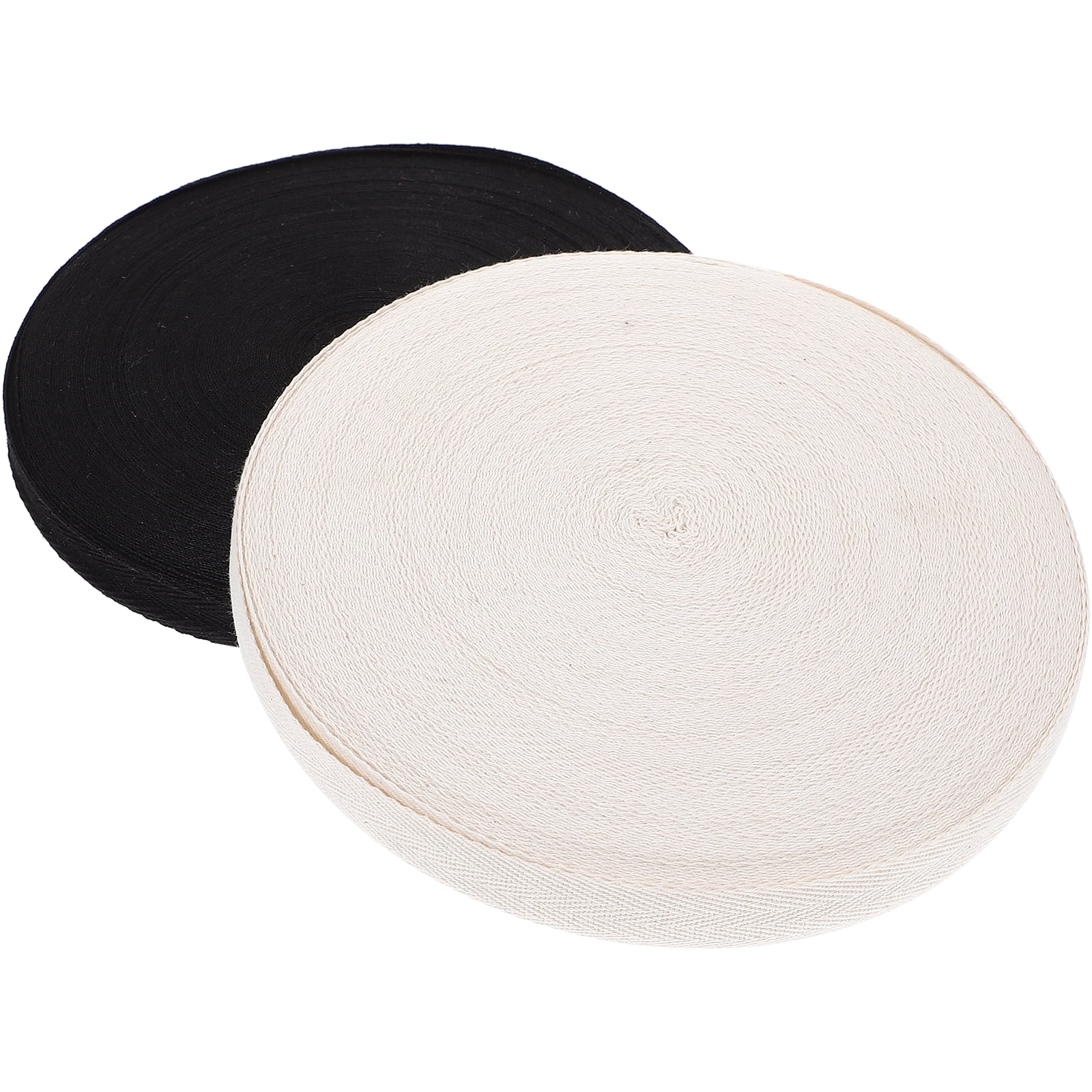 2 Rolls of Cotton Webbing Ribbon Fabric Purse Ribbon Webbing Ribbon for ...