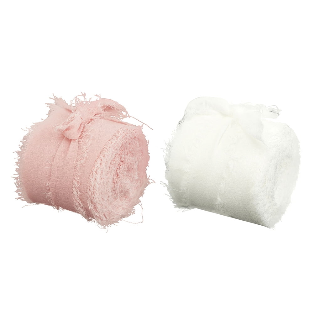 2 Rolls of DIY Flower Ribbons Multi-function Hair Ribbons Decorative ...