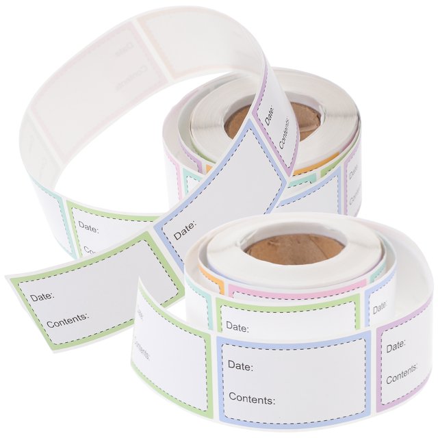 2 Rolls of Food Labels Stickers Food Container Labels Removable Food ...