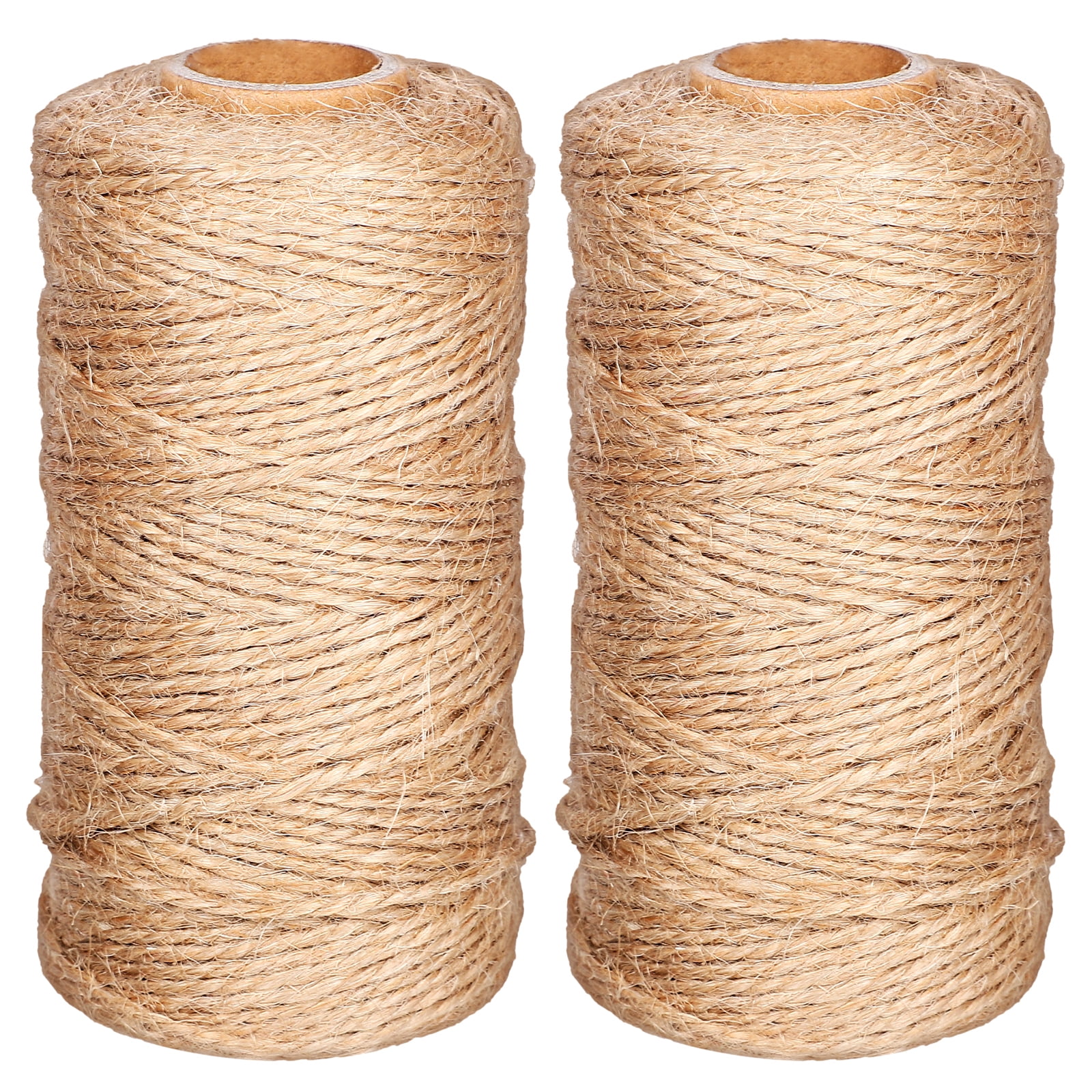 CIMAXIC Light Brown Linen Twine For Outdoor Activities 2 Rolls 100 ...