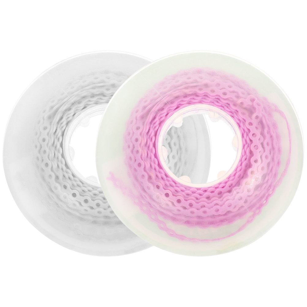 2 Rolls of Professional Orthodontic Chain Transparent Rubber Chain ...