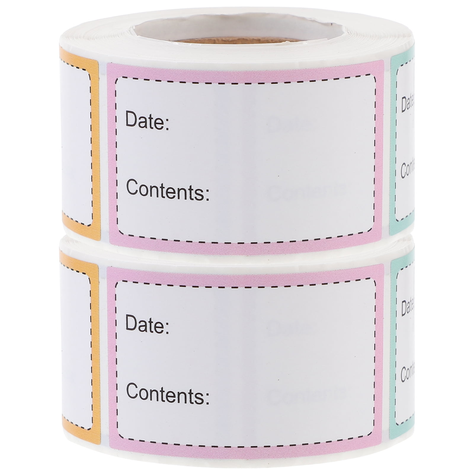 2 Rolls of Removable Food Container Labels Adhesive Food Jar Labels ...