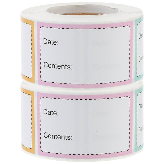 2 Rolls of Removable Food Container Labels Adhesive Food Jar Labels ...